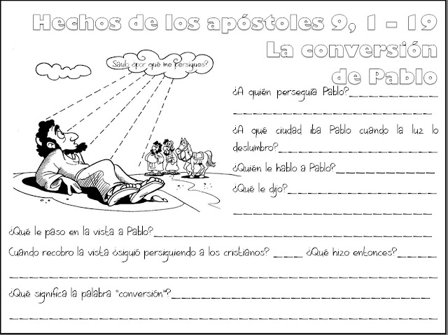 Catequesis Primera Comunión: Conversión de Pablo