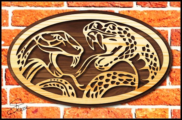 Scrollsaw Workshop: Snake Fight Scroll Saw Pattern