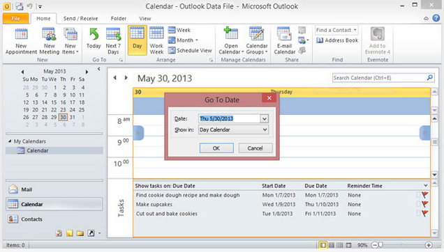 El Toro's Tech Blog: Outlook - Find a Date with a shortcut!