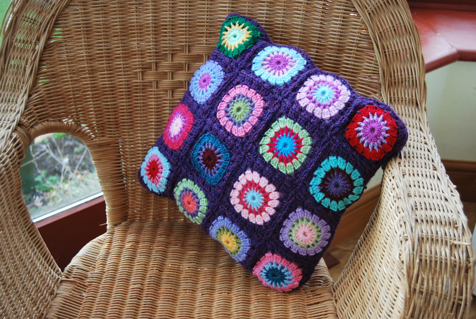 Snug in a Dub: Hand-Made "Granny Square" Crochet Cushions