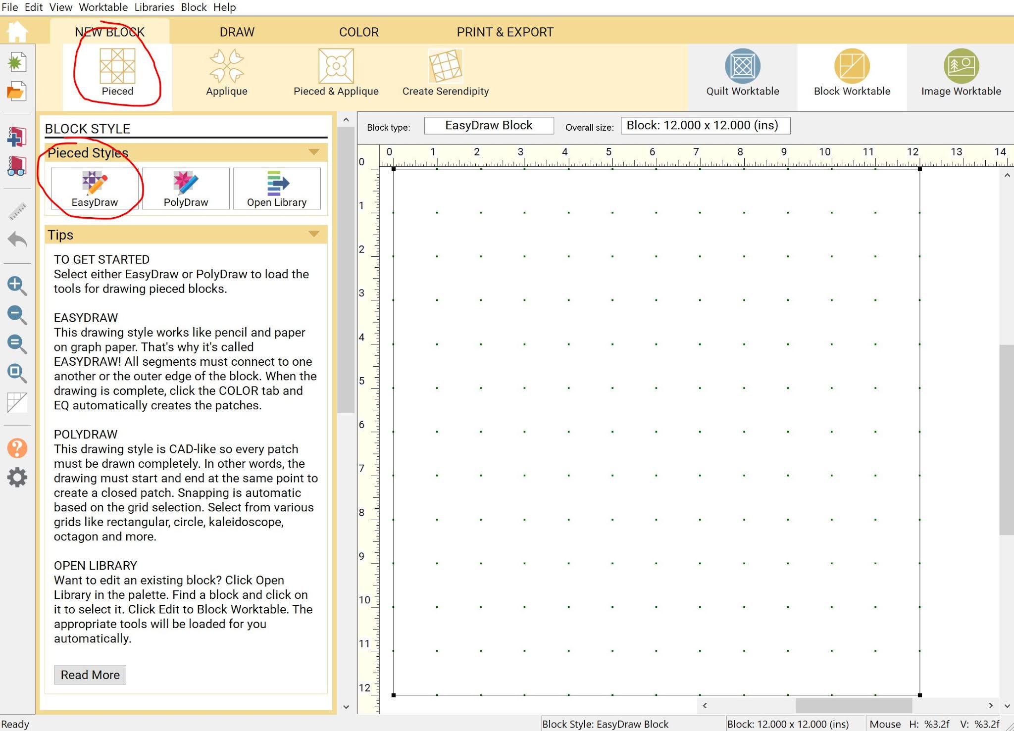 Pieced Just Sew: EQ8 - The Basics Part 2