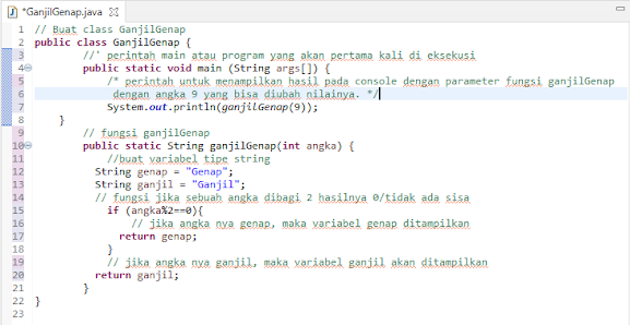 J-Blog: Soal dan Solusi Pemrograman Java - Cara Mencari Angka Ganjil ...