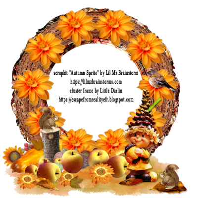 Escape From Reality Blog: FTU 'Autumn Sprite' Cluster Frames LMB