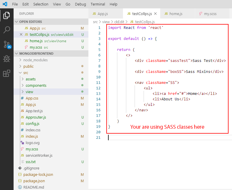 How to start work with SASS in reactjs? - Online Tutorial For ...