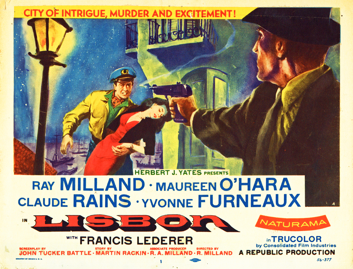 Eventualmente Lisboa e o Tejo: Maureen O'Hara, Lisbon (1956)