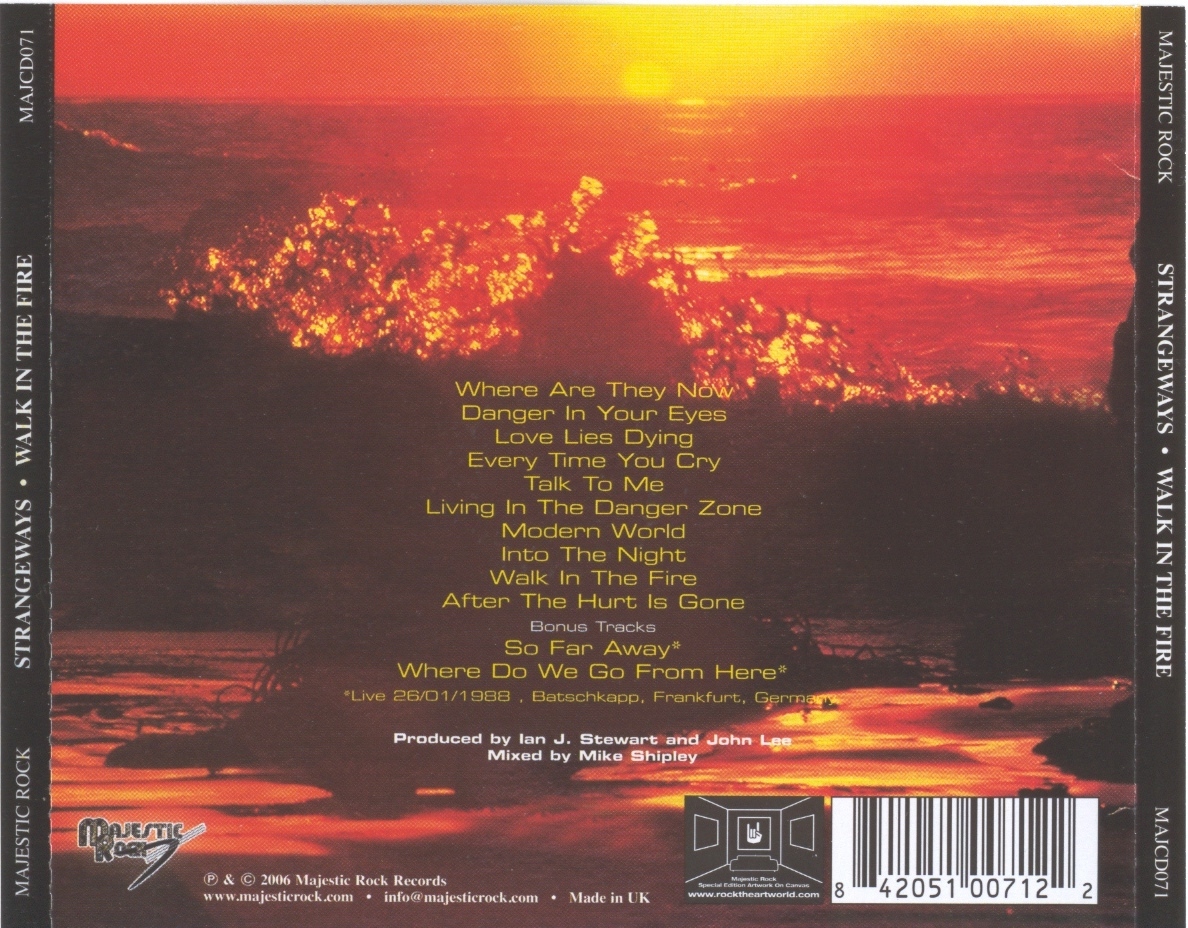 Hard rock - Melodic Rock - AOR: Strangeways - Walk in the fire (1989)