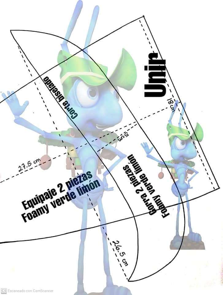 Molde formiga 2D para imprimir: Artes em EVA