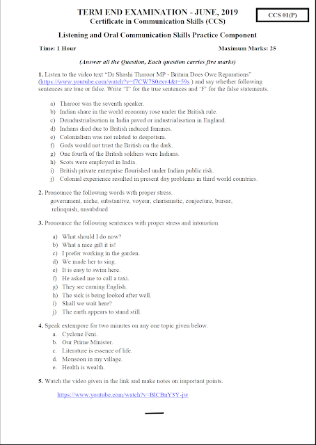 OSPU CCS listening and oral communication skills practice component ...