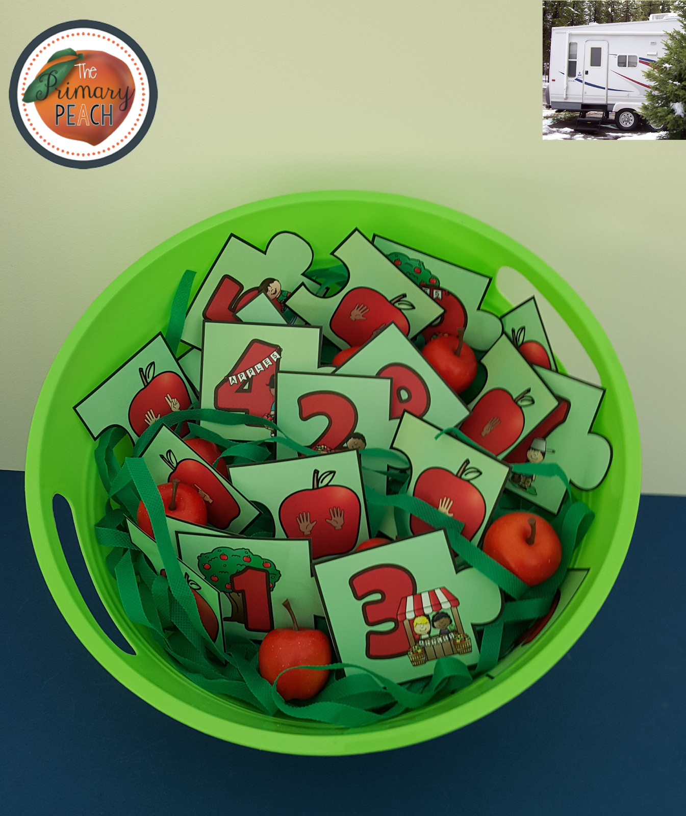 The Primary Peach: How to Make a Quick and Easy Apple Sensory Bin