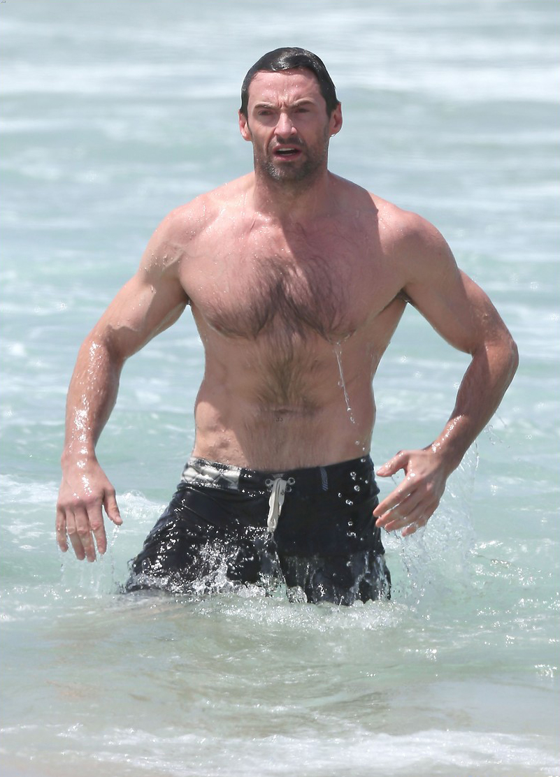 Hugh Jackman Shows Off His Wolverine Physique At The Beach | Oh yes I am Hugh Jackman Shows Off His Wolverine Physique At The Beach | Oh yes I am