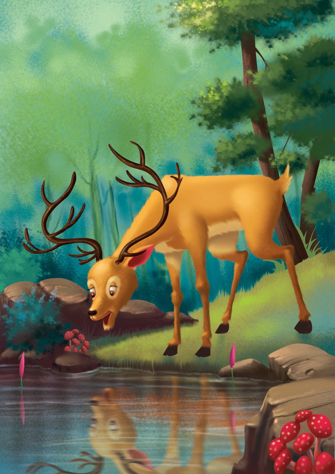 Kids World: The Stag And His Antlers