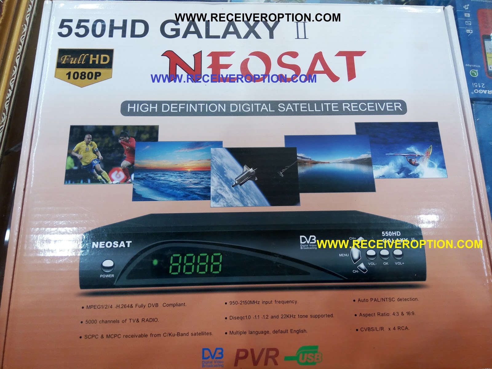 NEOSAT 550HD GALAXY II RECEIVER BISS KEY OPTION - How To Enter Biss key ...