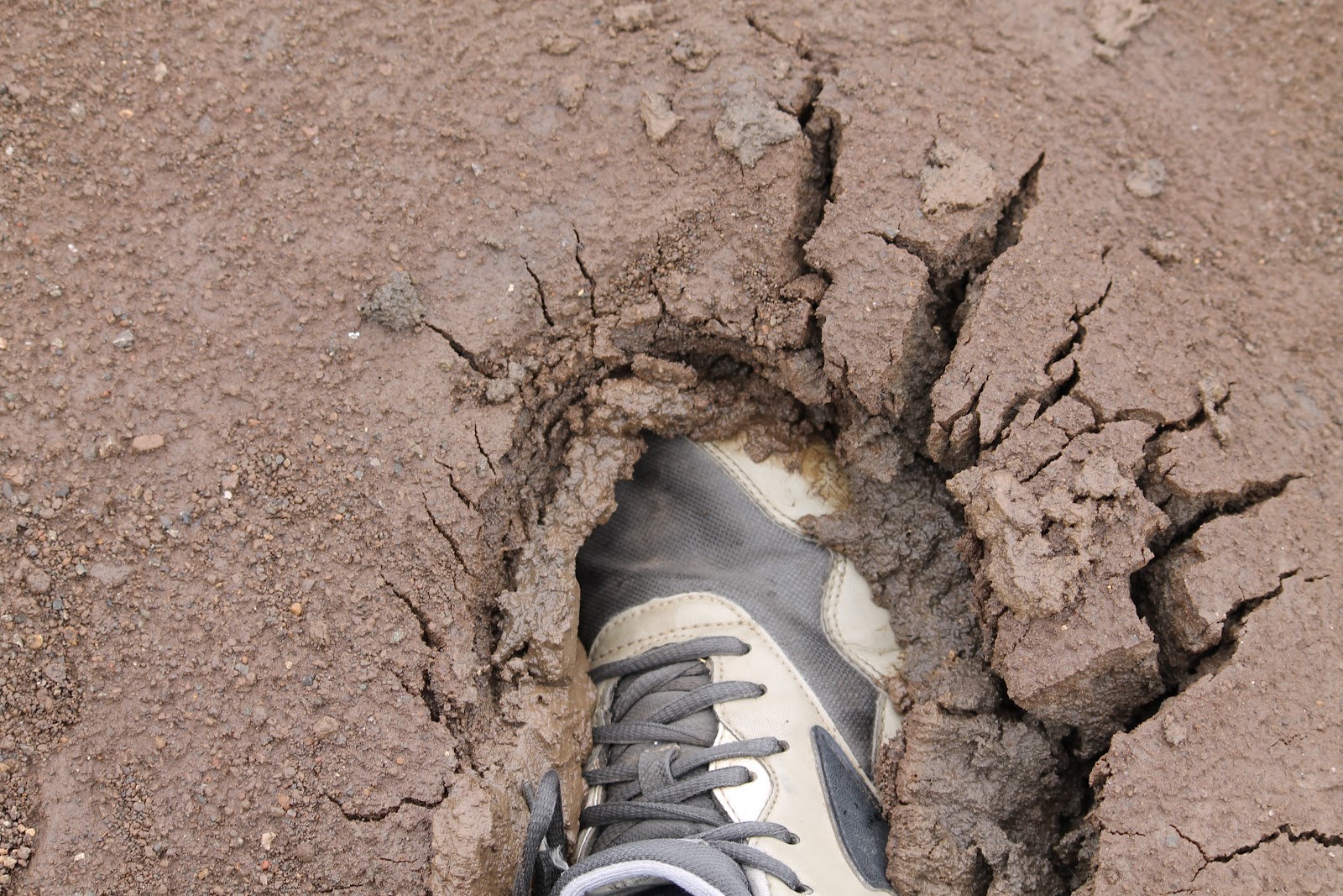 I hate my leg stuck on soil.