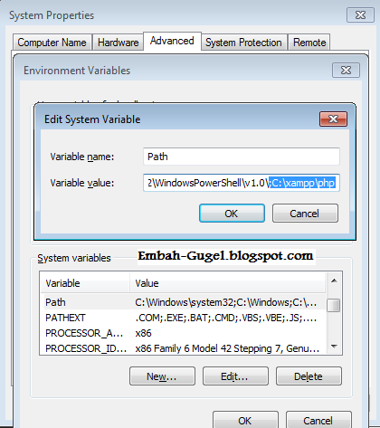 Cara mengatasi 'php' is not recognized as an internal or external command | Embah Gugel