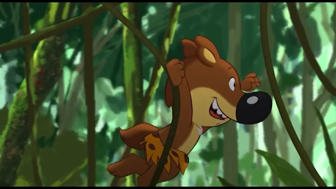 Shirtless Drawn Cartoon Boys: Shirtless Mini Wolf in the Jungle