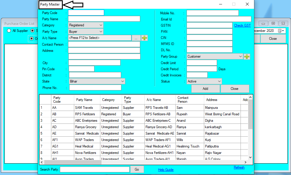 Purchase Order List Report Help Guide