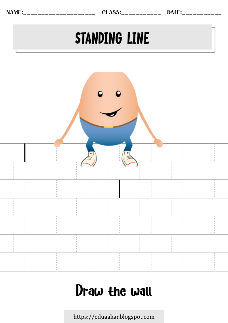 Free Standing And Sleeping Line Worksheets free-standing-and-sleeping-line-worksheets