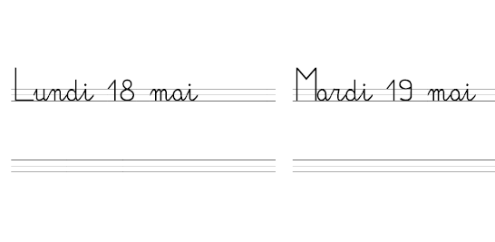 Ecrire la date chaque jour