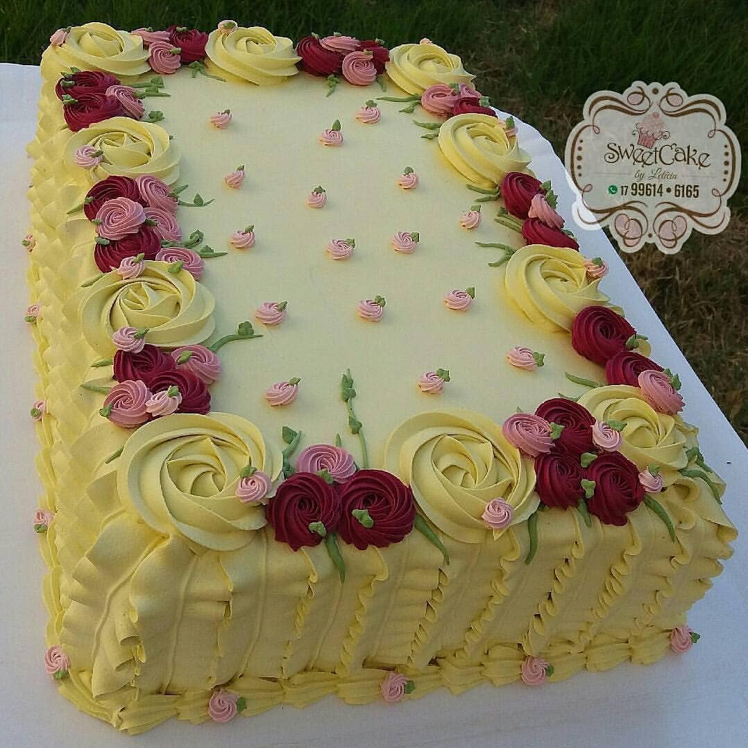 🎂 Flores Buttercream Vs Frutas: Ideas de Tartas Rectangulares | Ideas ...