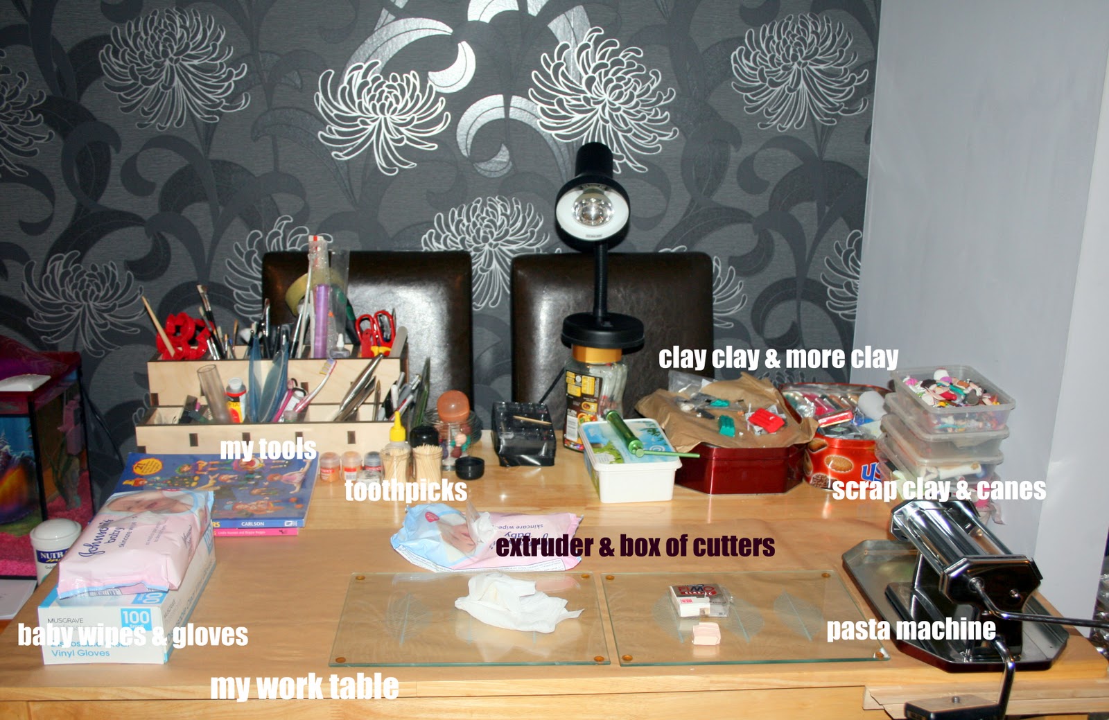 Happy Cake Toppers: Polymer Clay work station