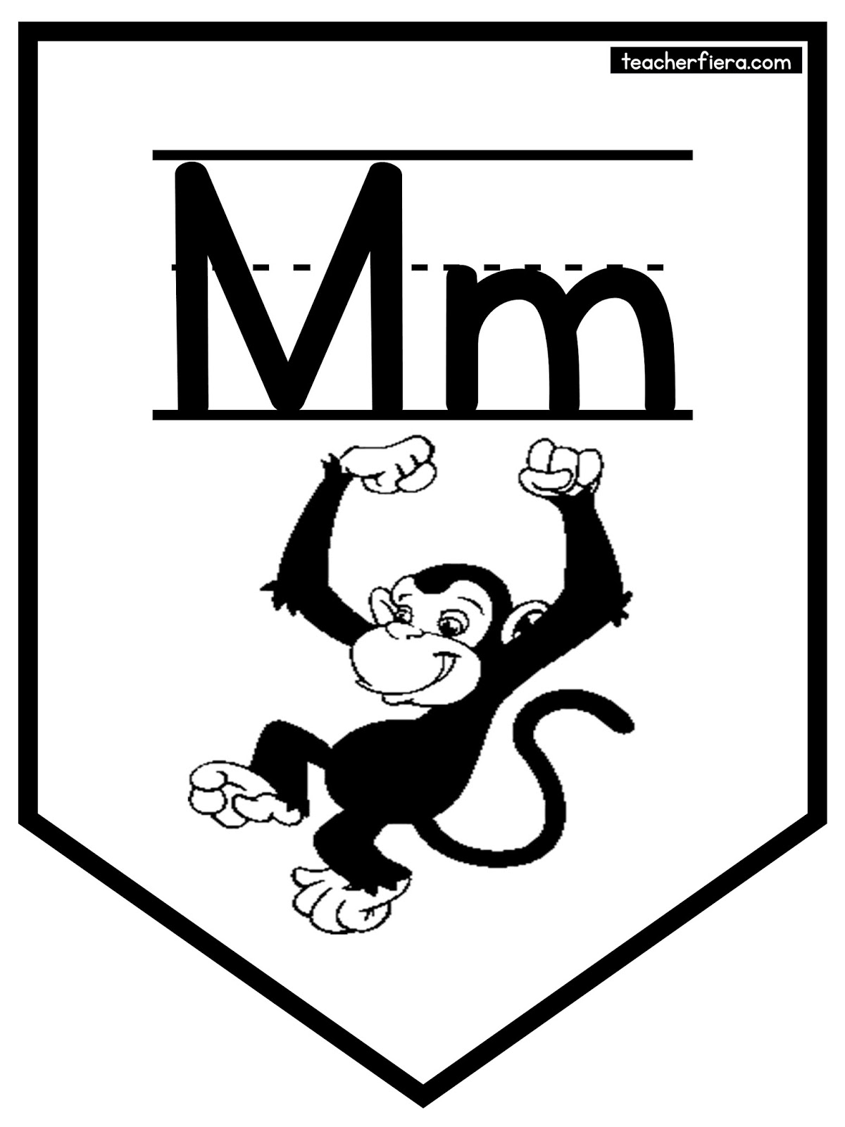 teacherfiera.com: ALPHABET BANNER (BLACK AND WHITE)