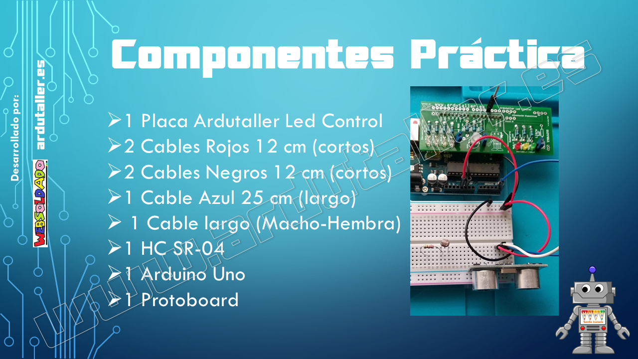 CONTROL 4 LEDS CON HC SR04