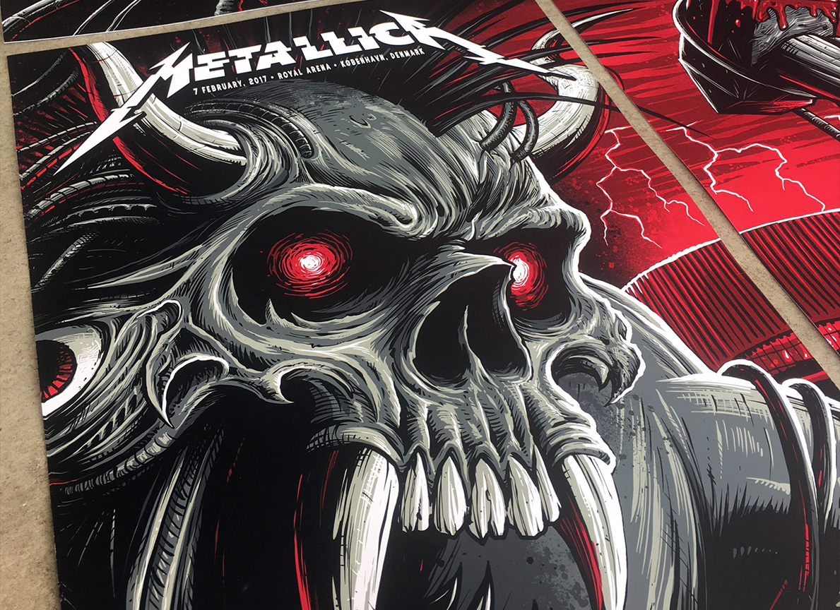 INSIDE THE ROCK POSTER FRAME BLOG: Brandon Heart Metallica Kobenhavn ...