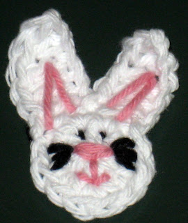 ExpertCraftss Crochet and More!: Free Crochet Bunny Face Applique Pattern