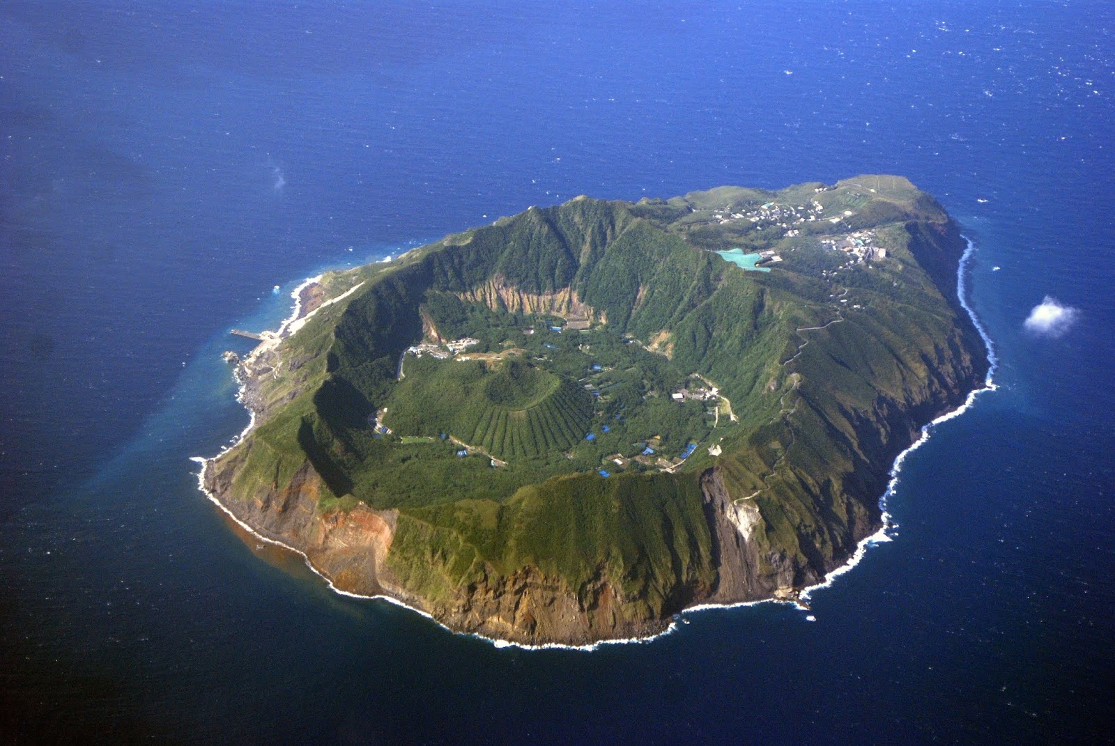 The Volcanic island of Aogashima, which is home to about 170 people, is ...