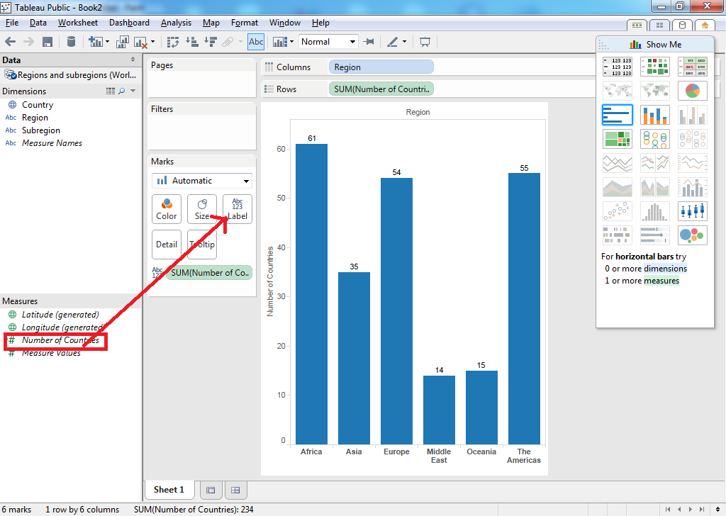 Know Tableau: Creating simple Bar chart in Tableau