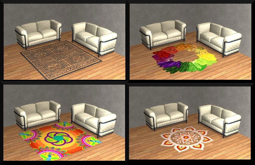 TheNinthWaveSims: The Sims 2 - The Sims 4 City Living Chalked Down Rug ...