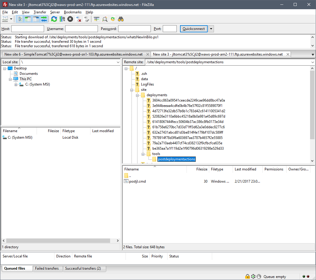 Azure Post Deployment Scripts