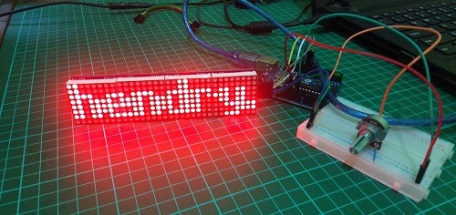 Arduino part 13. Cara membuat Running Text dot matrix (8x32 ...