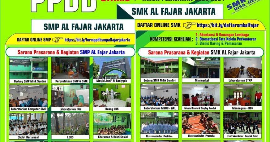 SMP AL FAJAR JAKARTA: PPDB SMP & SMK AL FAJAR TAHUN PELAJARAN 2020/ 2021