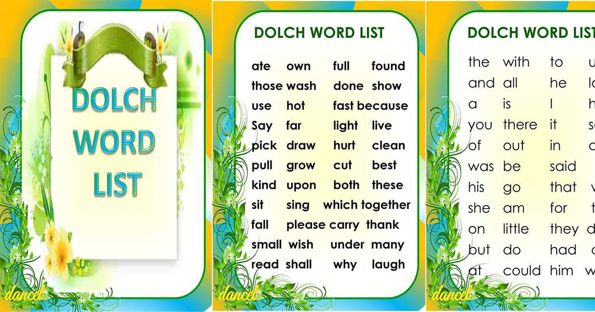 DOLCH WORD LIST (Free Download) - DepEd Click
