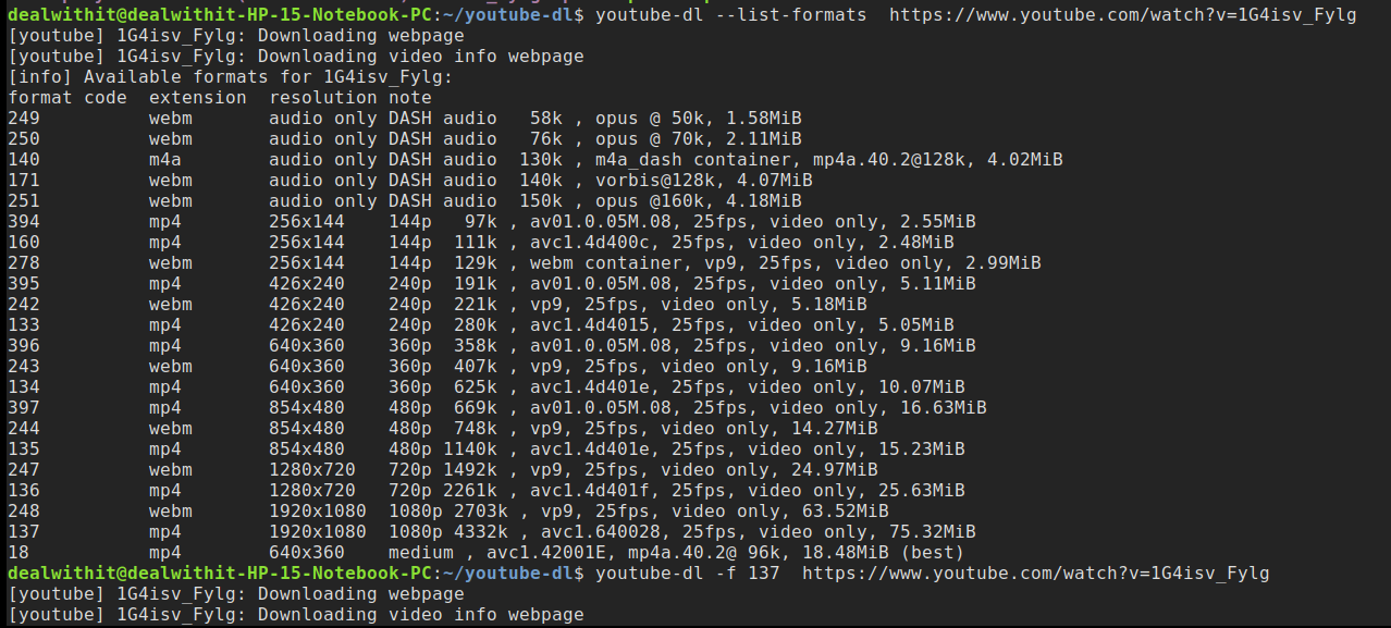 Ric0'S BLOG: මොකක්ද මේ youtube-dl කියන්නේ [linux] sinhala