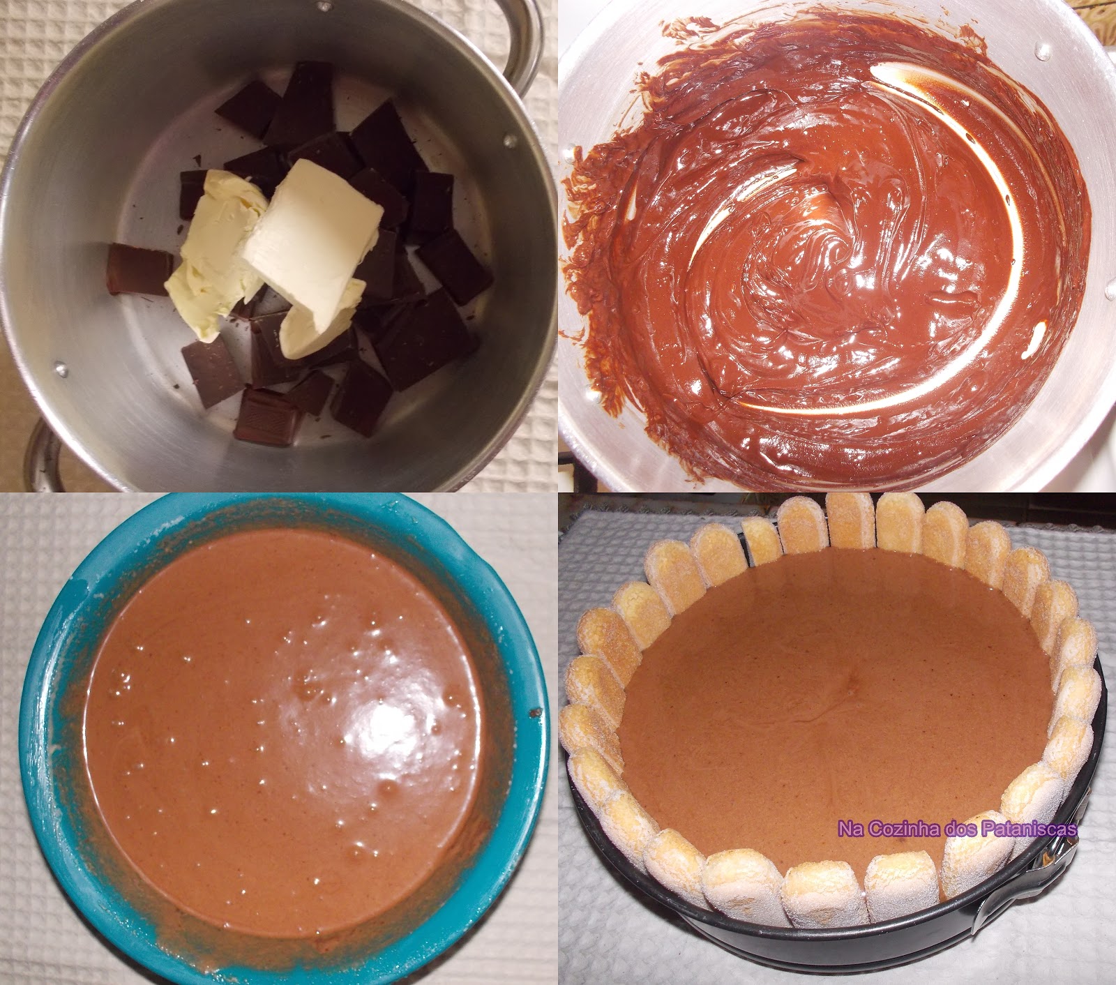 Na cozinha dos Pataniscas: Charlotte chocolate e natas