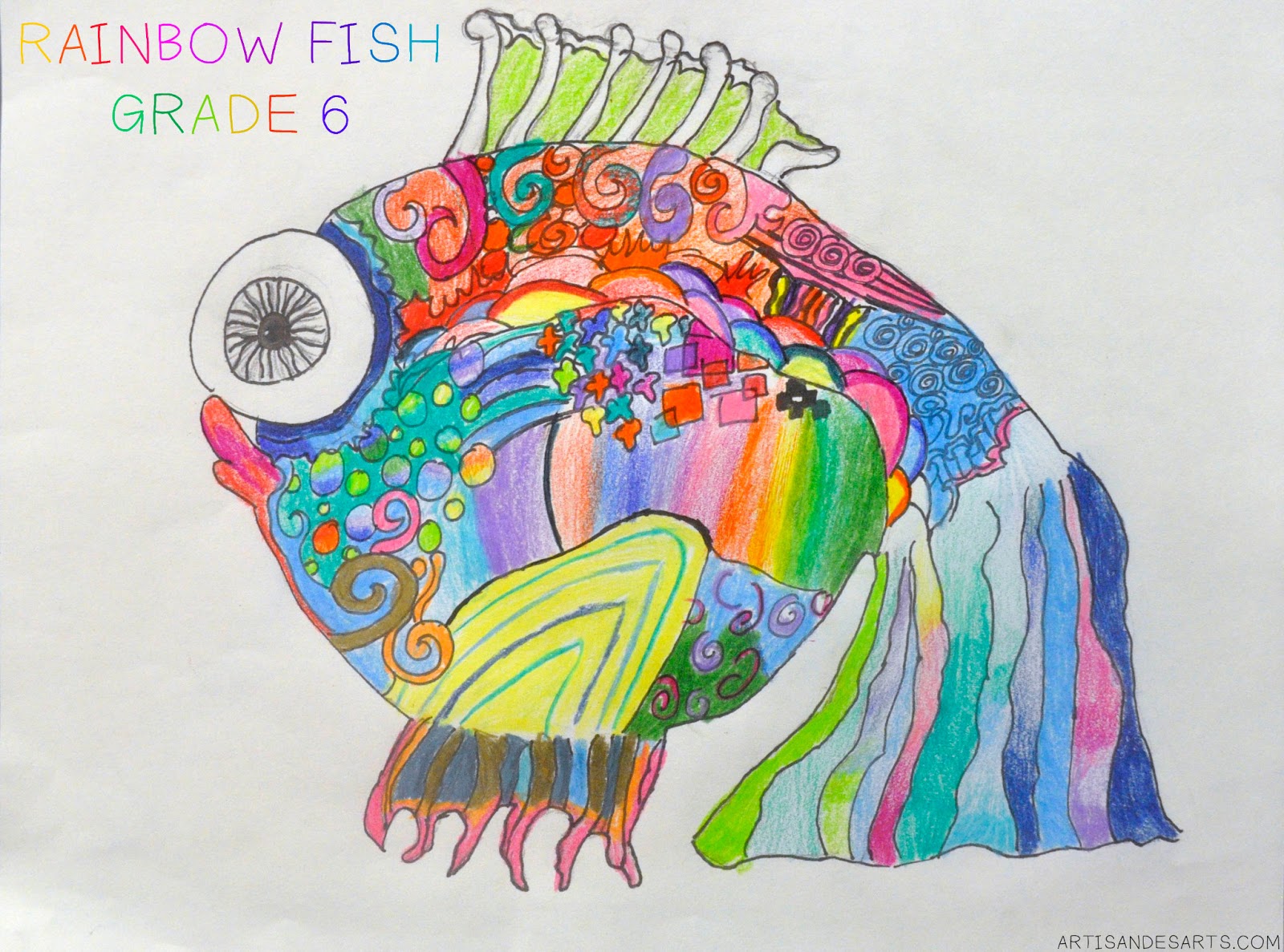 artisan des arts: Rainbow fish - grade 6