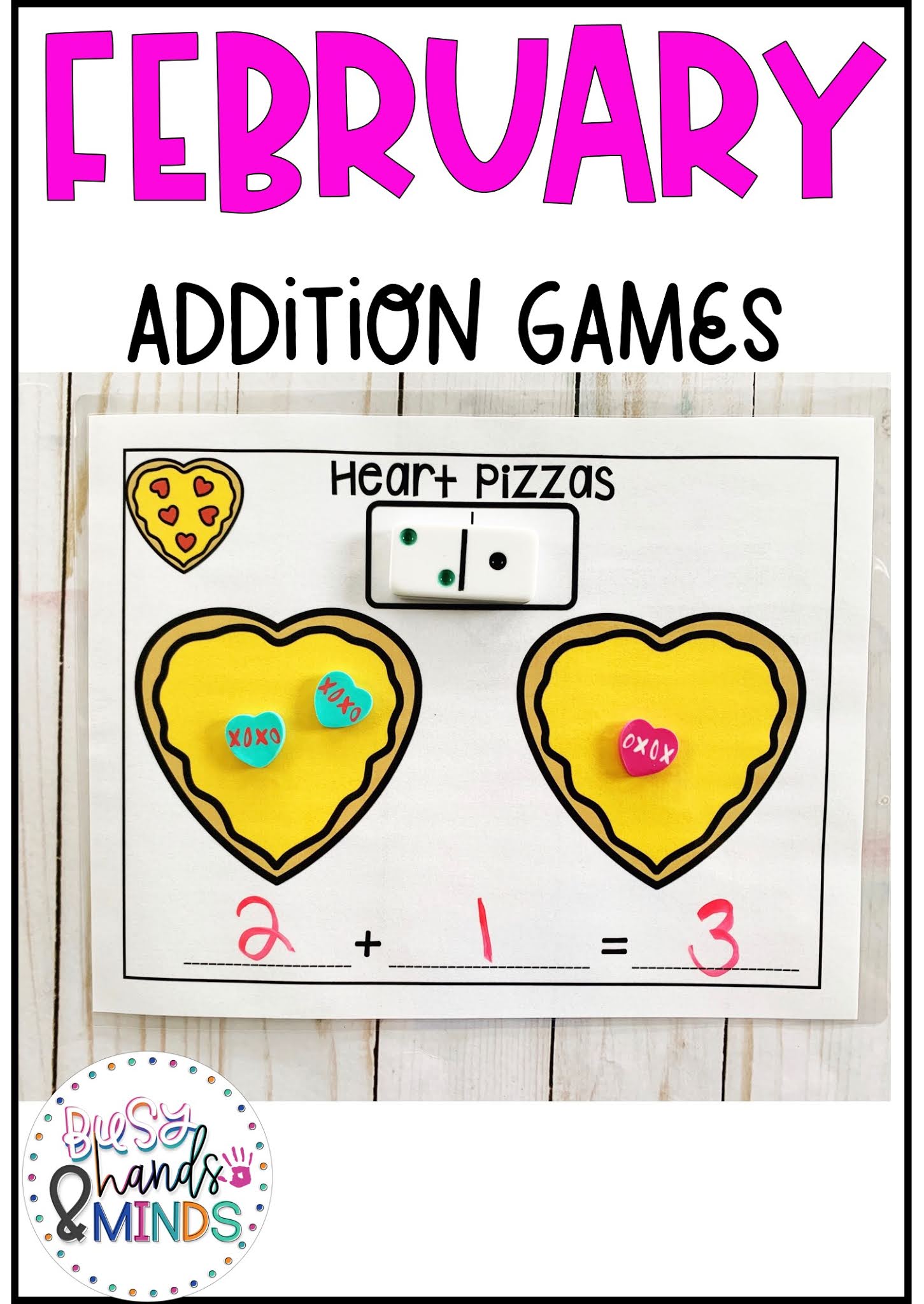 Valentine's Themed Addition Games | Busy Hands and Minds