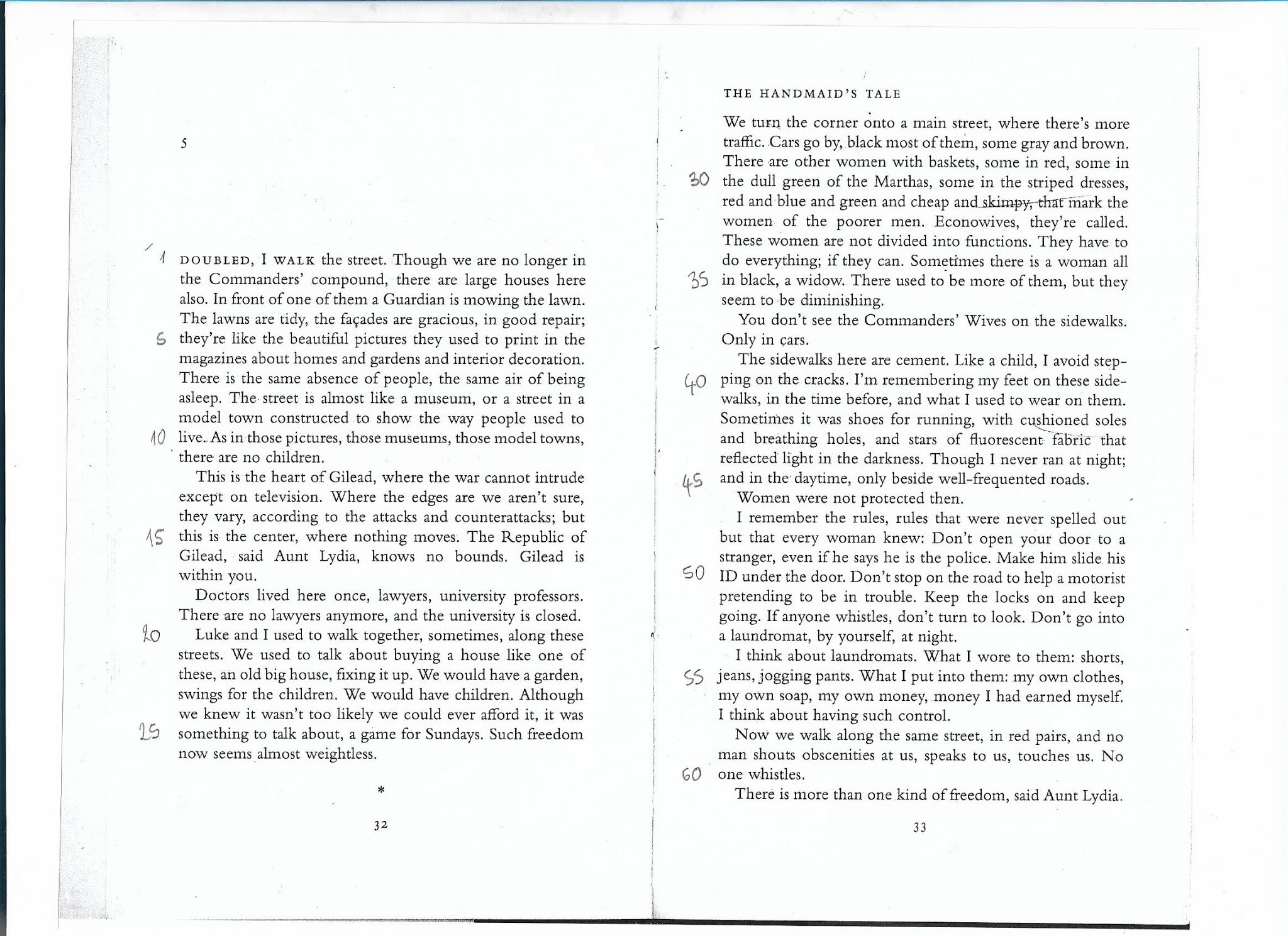 Extracts from the novel.