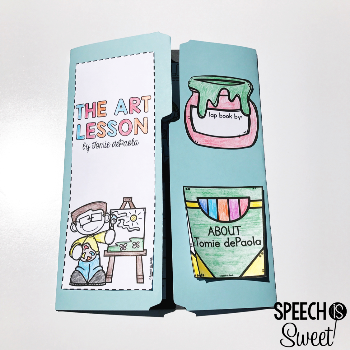 Literature Lap Books ~ The Art Lesson - Speech is Sweet