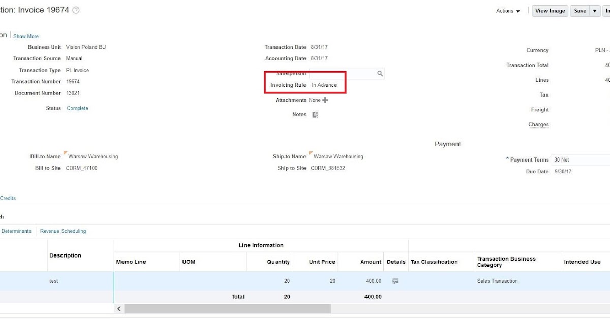 The Oracle Prodigy Overview Of Receivables Invoicing Rules In Oracle