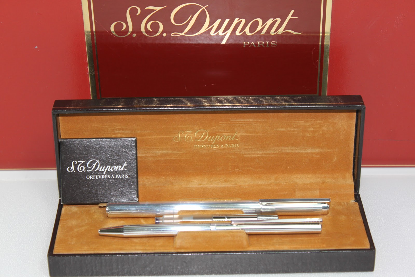 ziq S.T. DUPONT collections: ORIGINAL S.T.DUPONT FOUNTAIN AND BALL PEN ...