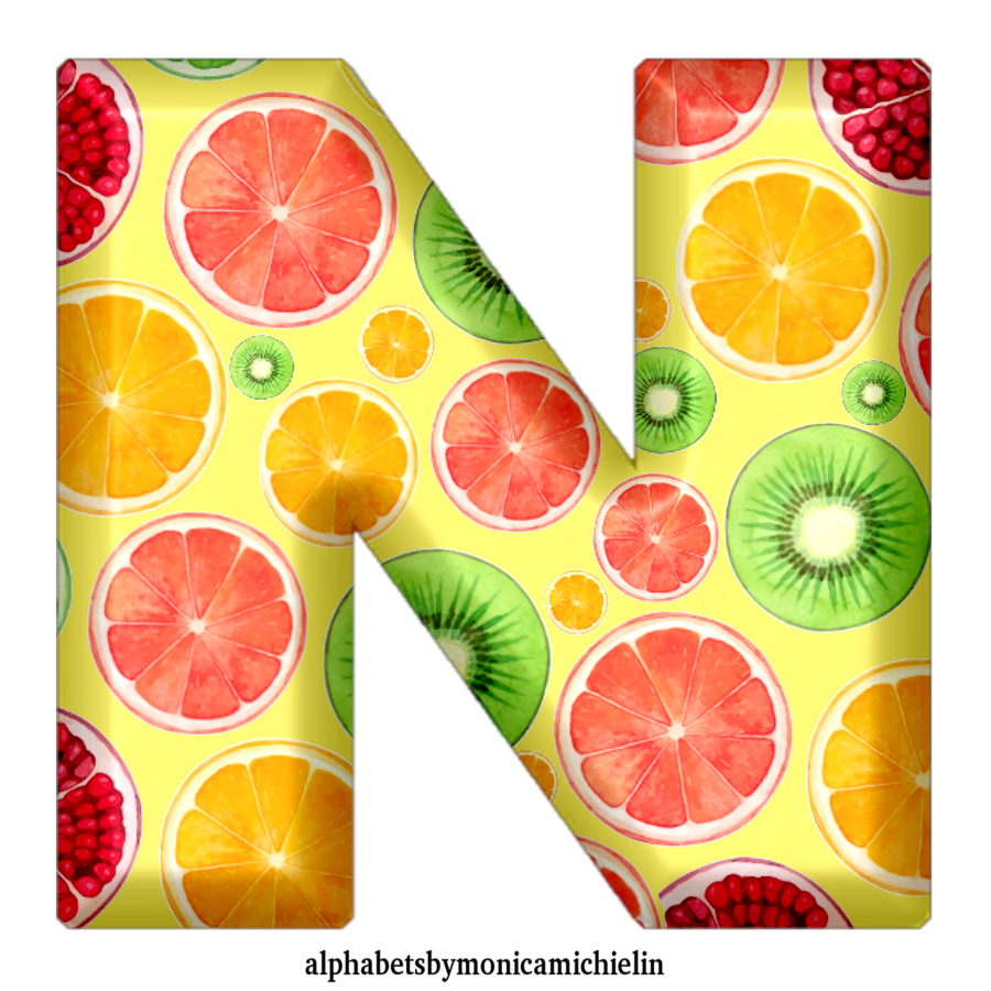 M. Michielin Alphabets: COLORFUL FRUIT ALPHABET, ALFABETO DE FRUTA ...