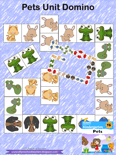 ESL/EFL Preschool Teachers: Pets Unit Games, Printable book and more ...