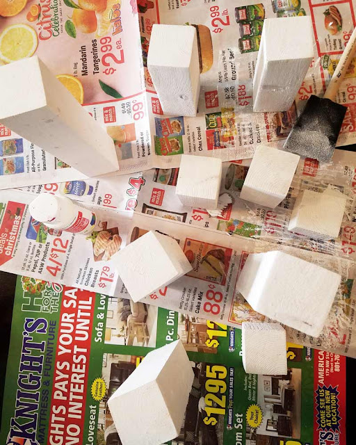 DIY Wood Block Reversible Christmas Tree and Valentine Decoration ...