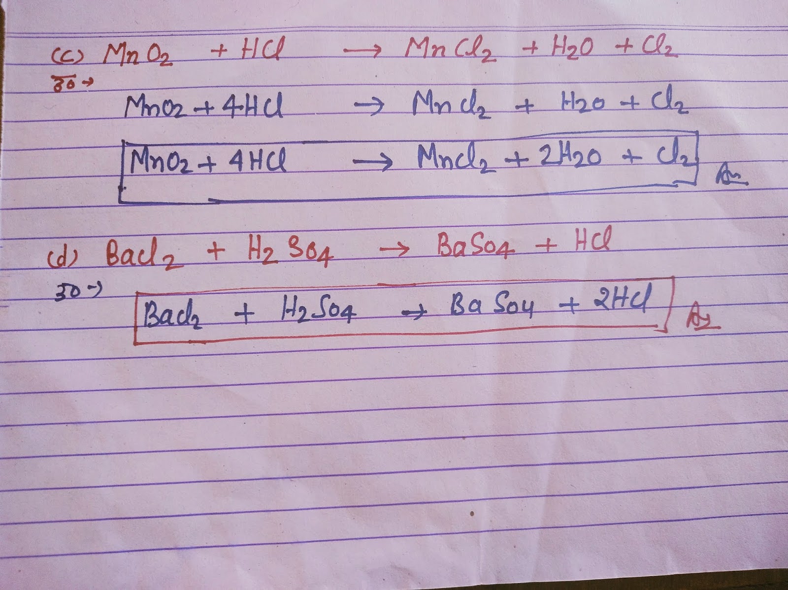 Class 10th Science Chapter 1 rasayanik abhikriya or samikaran notes in ...