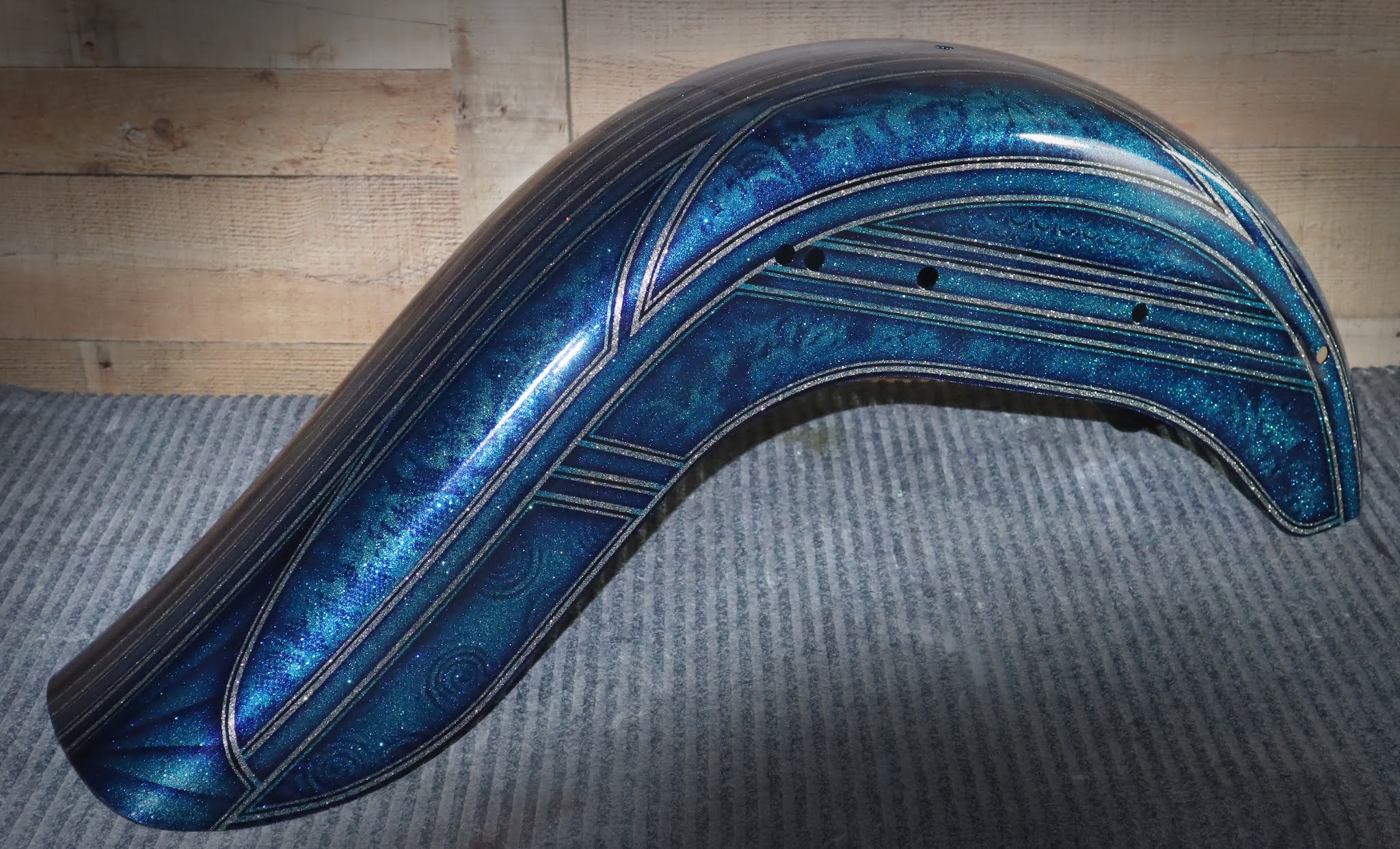 Online Motorcycle Paint Shop: Blue and silver metal flake