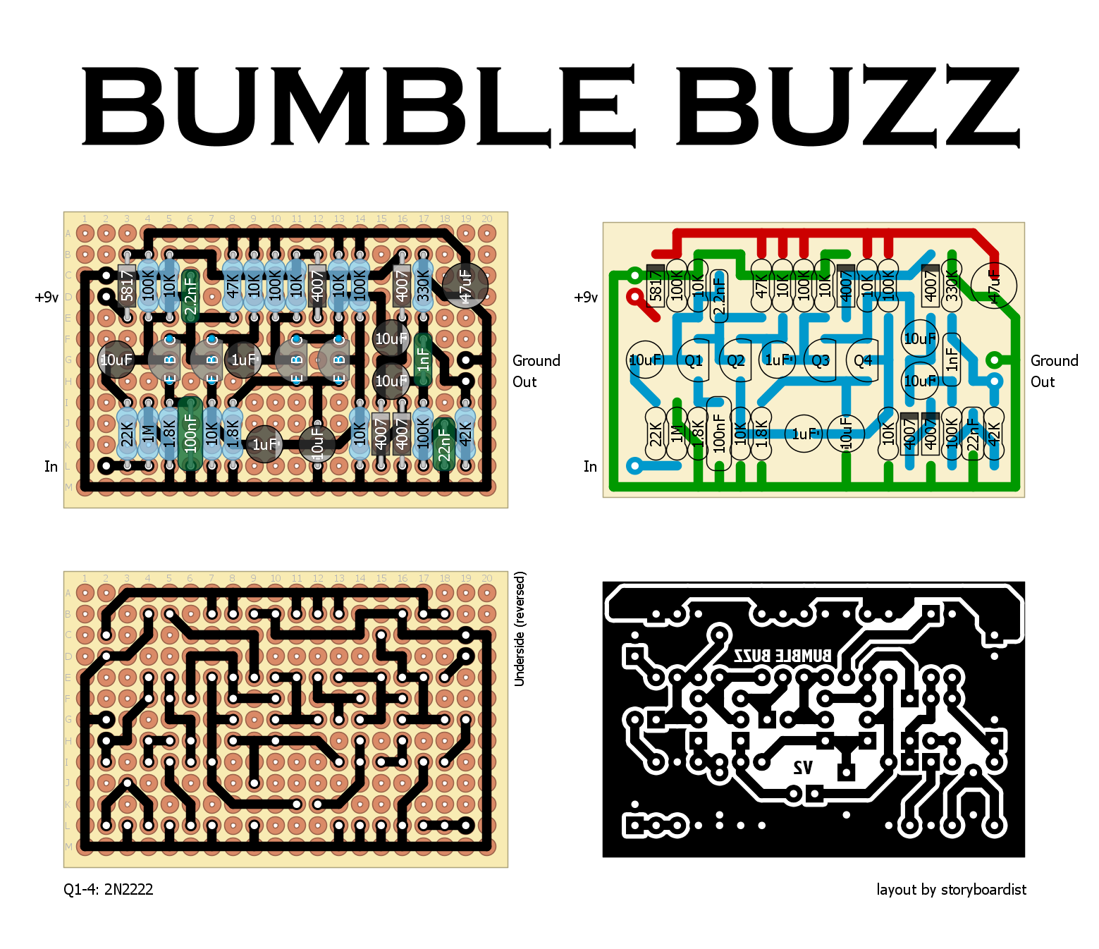 Perf and PCB Effects Layouts: Third Man Bumble Buzz