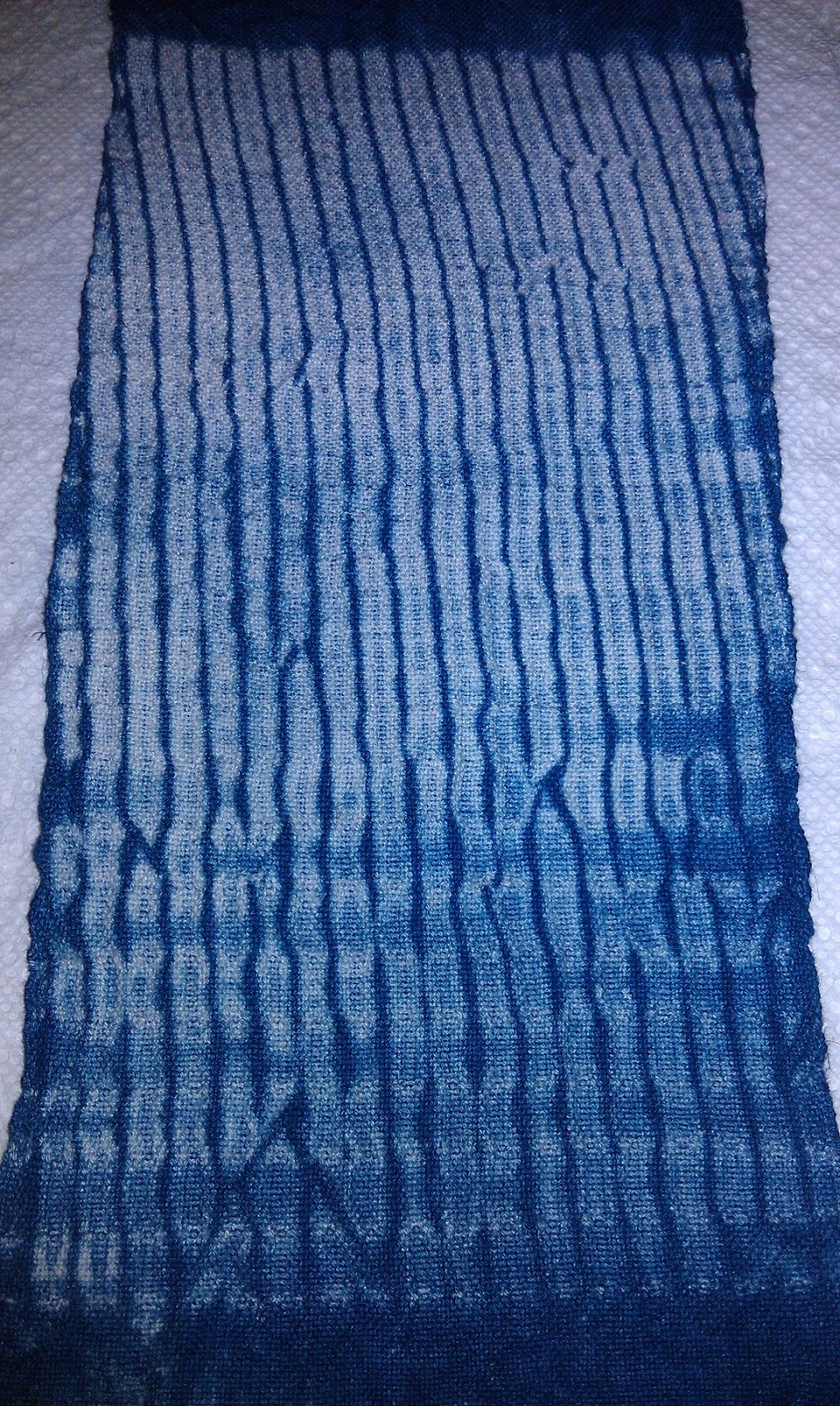 Janice Zindel ~ Shuttle Works Studio: Woven Shibori and First Indigo Dyeing
